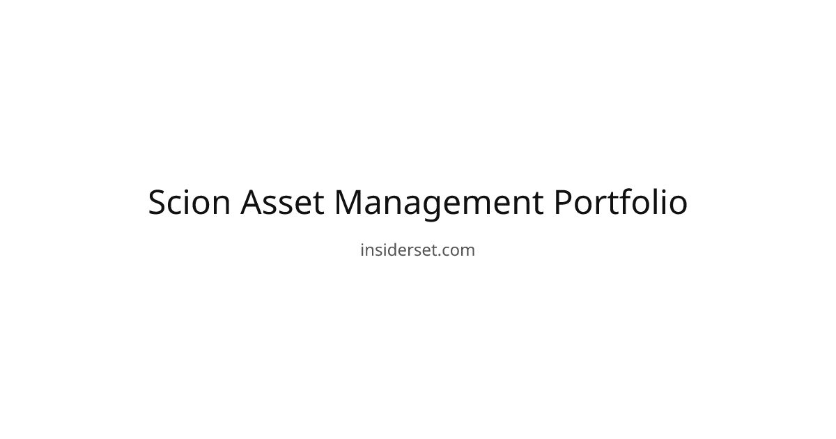 Scion Asset Management Portfolio & Holdings (2026)