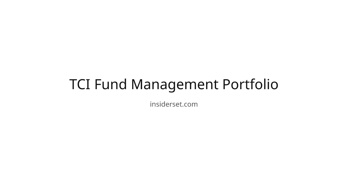 TCI Fund Management Portfolio & Holdings (2026)